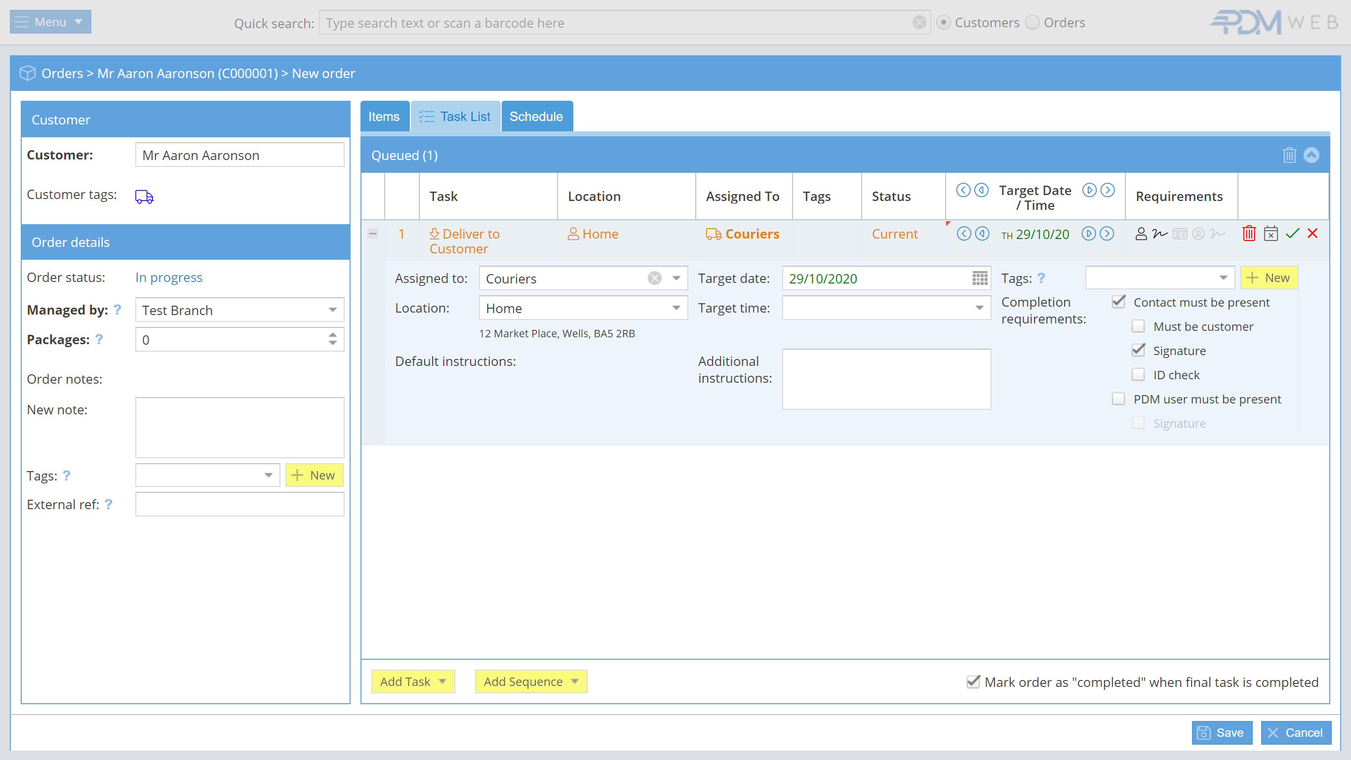 Pro Delivery Manager